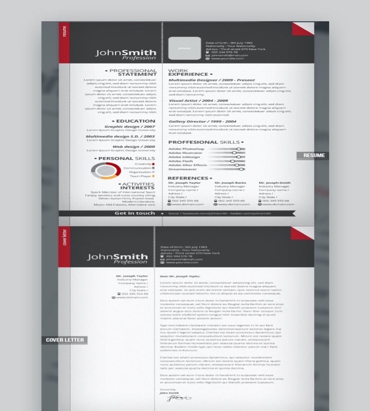 20 Free Professional Resume Cover Letter Format Templates for Jobs 2022