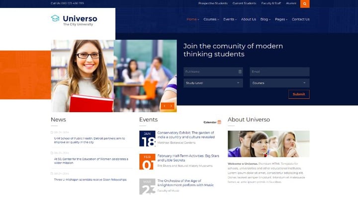 14 Best University Website Templates (HTML) | Envato Tuts+