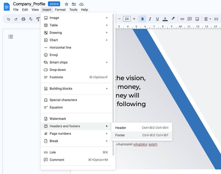 How to Add Headers, Footers, and Page Numbers in Google Docs | Envato Tuts+