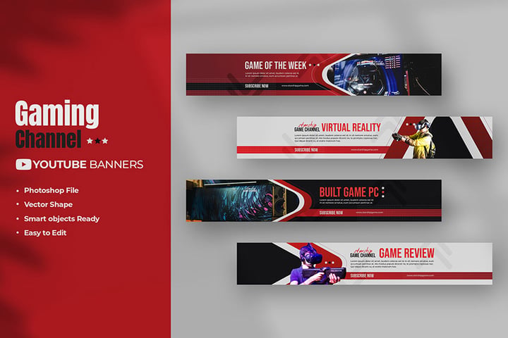 31+ banners gamers para canal de YouTube (hechos con un creador online)