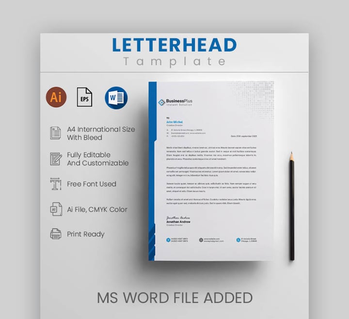 Die 20 besten kostenlosen Microsoft Word Briefkopfvorlagen für ...