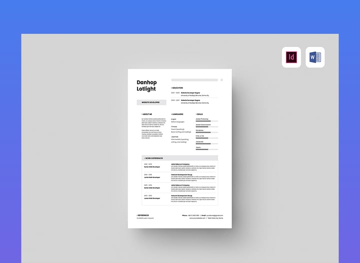 30+ Simple Resume CV Templates (Easily Customizable & Editable for 2022 ...