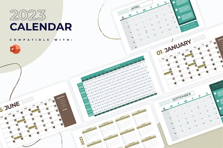 20+ Best PowerPoint Calendar Template PPT Designs