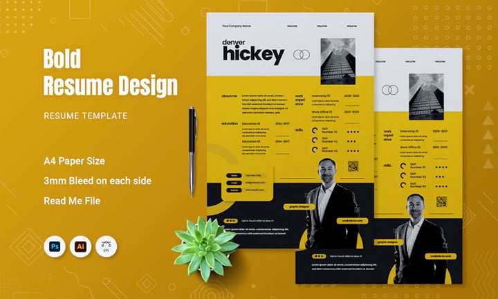 10+ Unique Resume CV Templates With Interesting (Creative) Resume Ideas ...