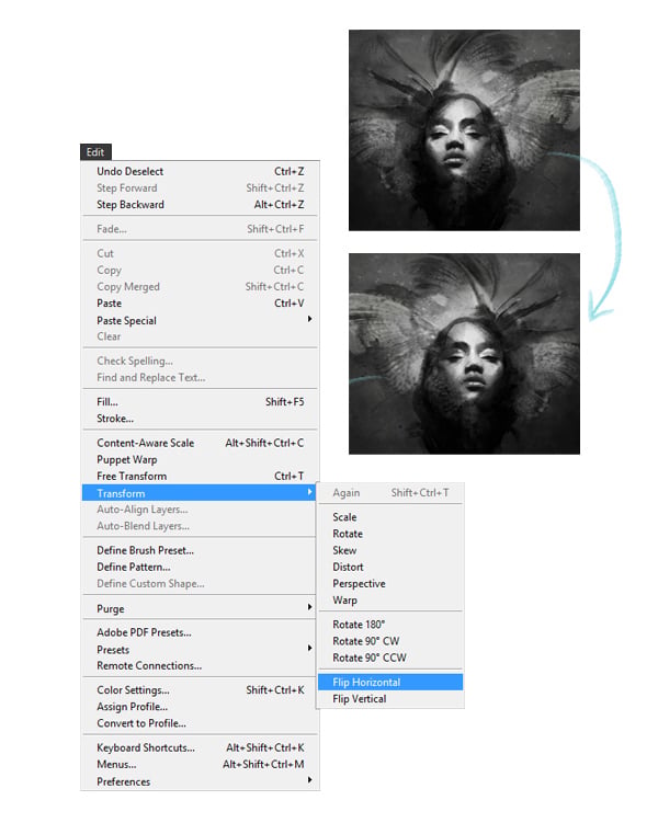 Illustrate a Dramatic, Feather-Infused Portrait in Adobe Photoshop ...