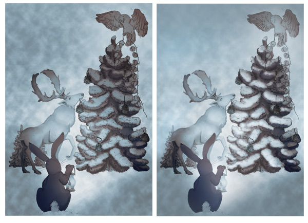 Create a Winter Scene in Adobe Photoshop: The Digital Painting | Envato ...