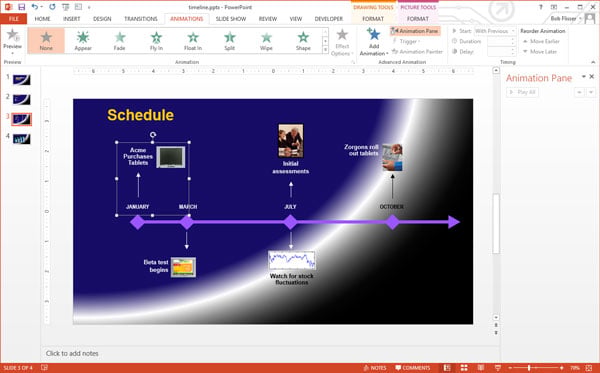 Cómo controlar la animación de PowerPoint con el panel de animación ...