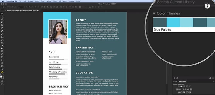 How to Make a Creative Resume in Photoshop Quickly (With PSD Templates ...