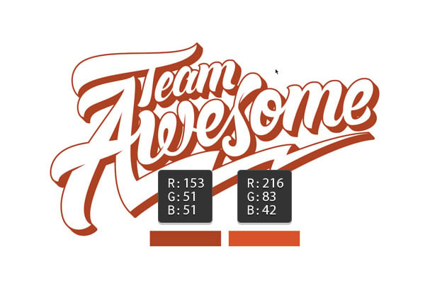 Team Awesome: From Hand-Lettered Logotype to Vector in Adobe ...