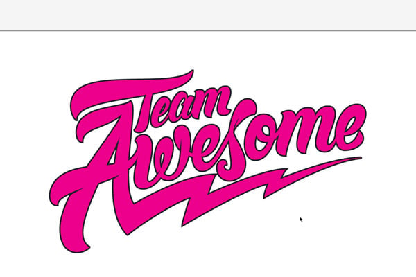 Team Awesome: From Hand-Lettered Logotype to Vector in Adobe ...