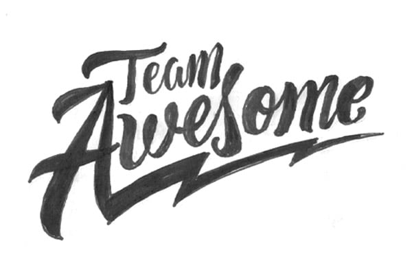 Team Awesome: From Hand-Lettered Logotype to Vector in Adobe ...
