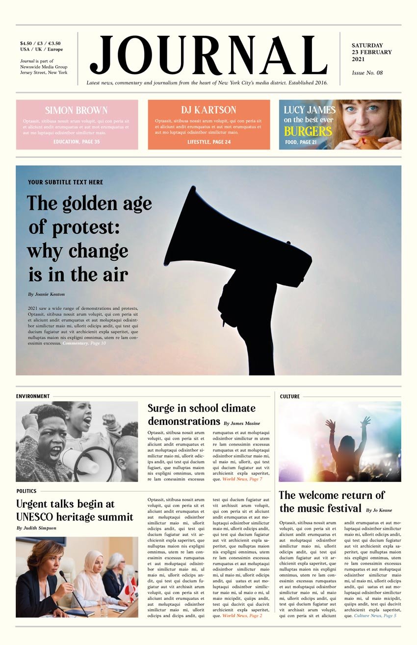 How To Make A Newspaper Template In InDesign Envato Tuts 
