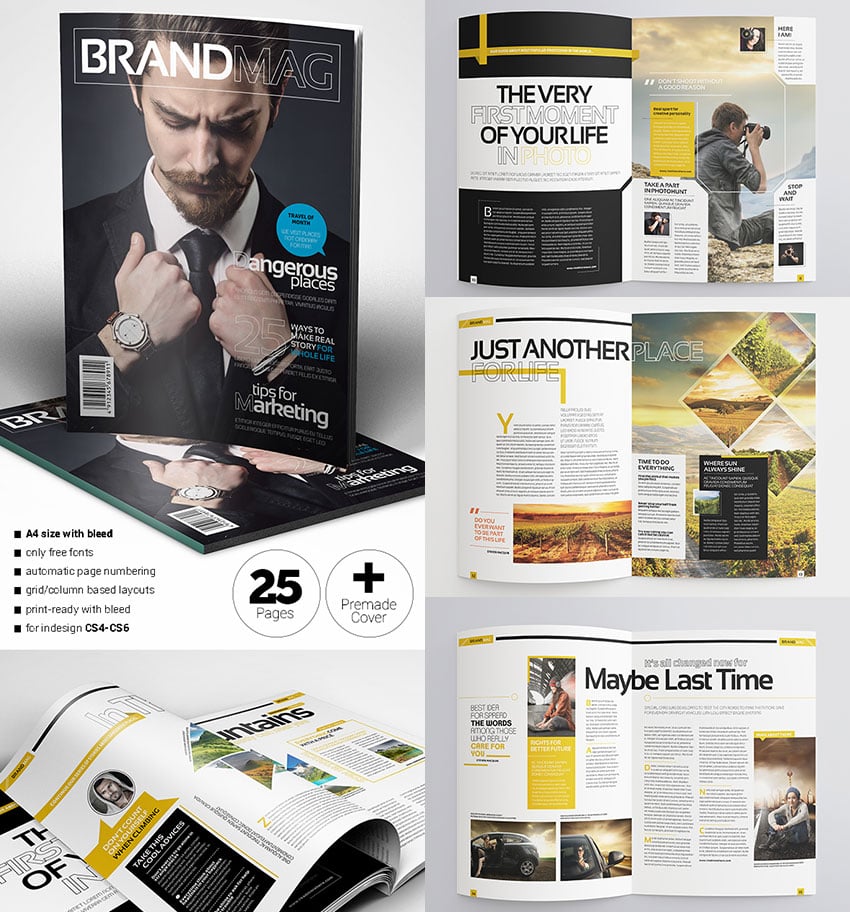 20 Template Majalah Dengan Desain Tata Letak Cetak Kreatif Envato Tuts 