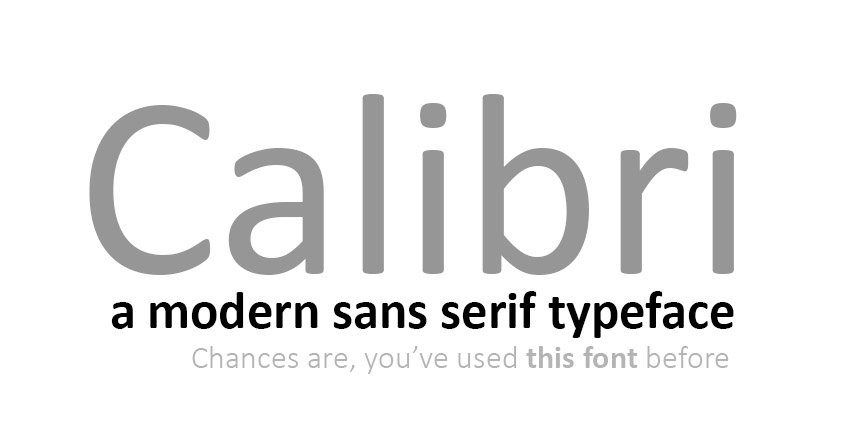 Calibri шрифт